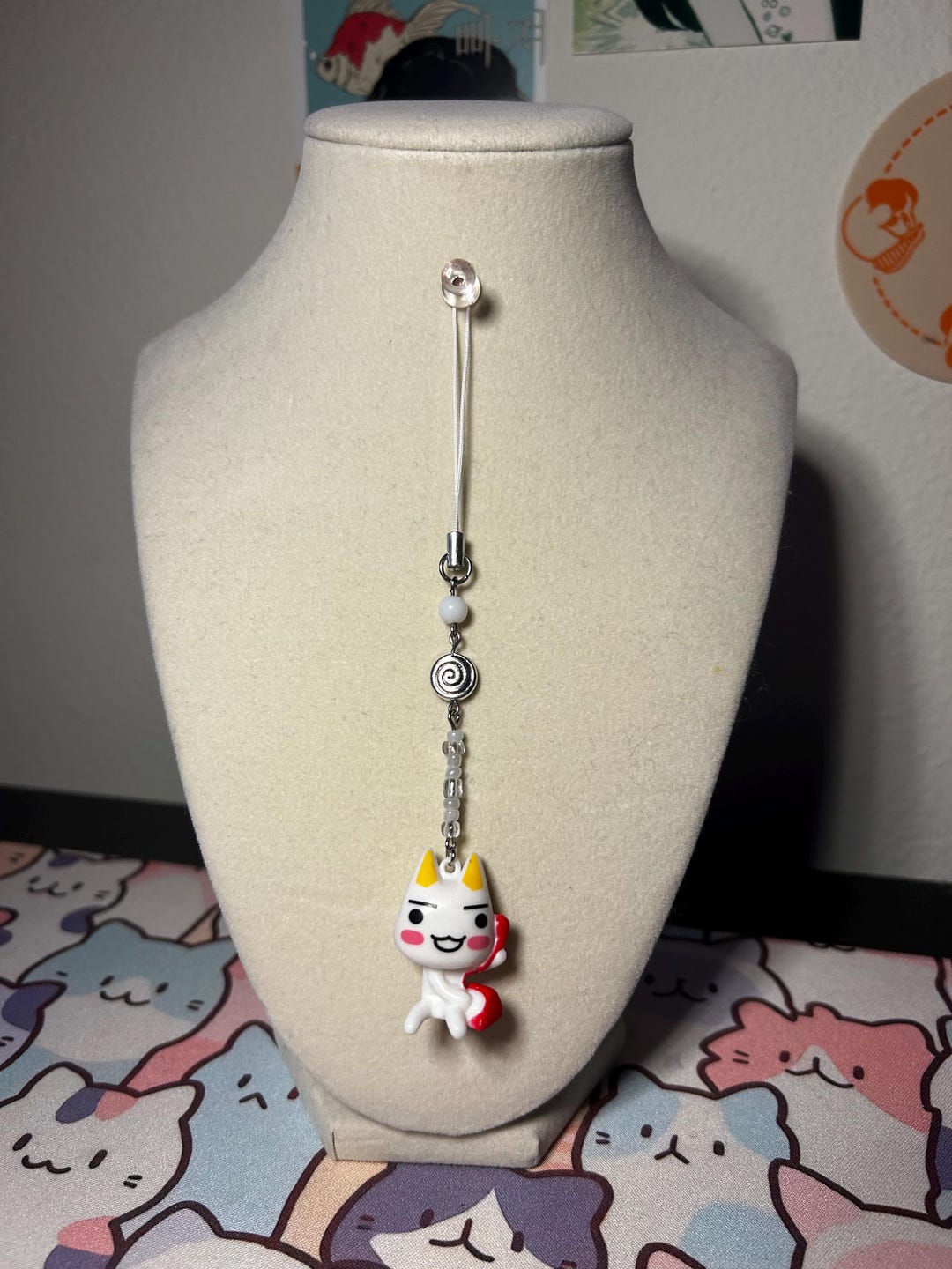 Toro Inoue Sony Cat Doko Demo Issyo Talking Phone Glass Bead ...