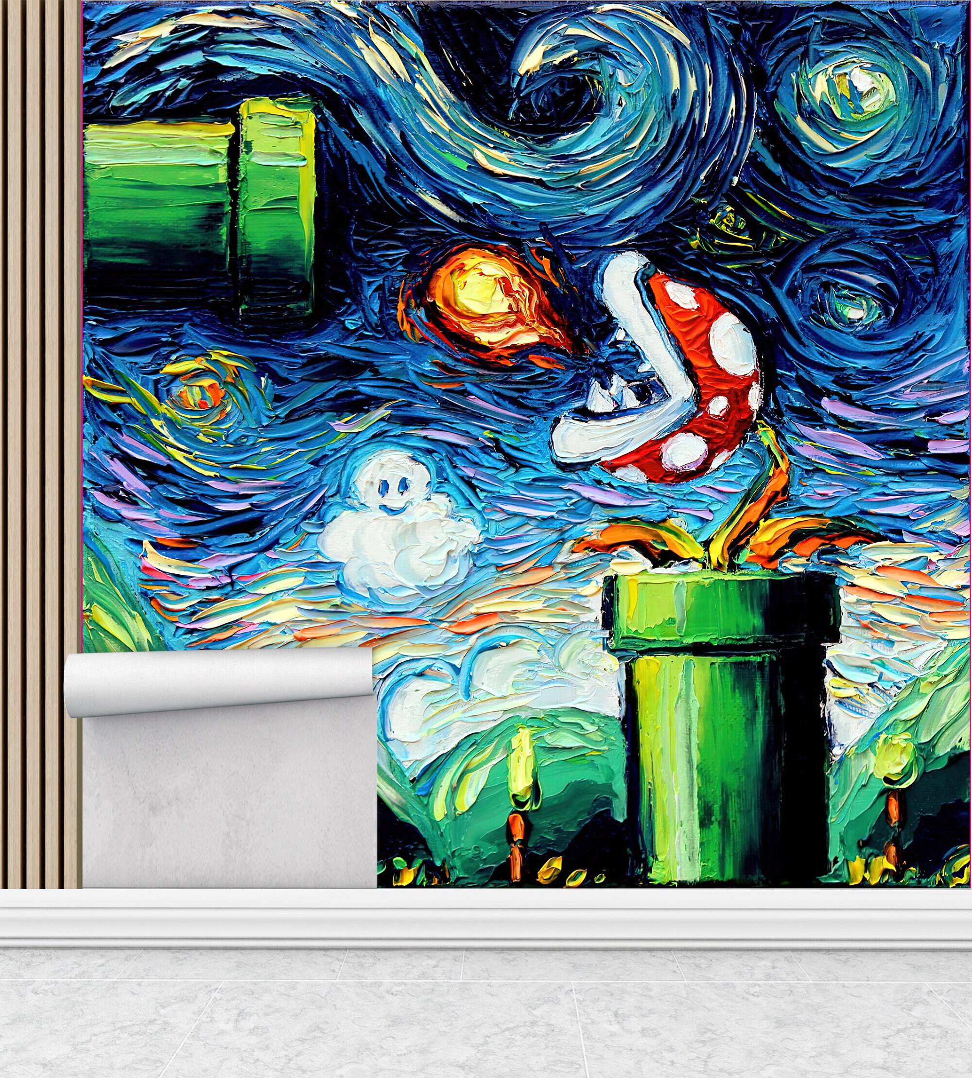 Super Mario Art Mario World Art Modern Artwork 3D Canvas - Etsy