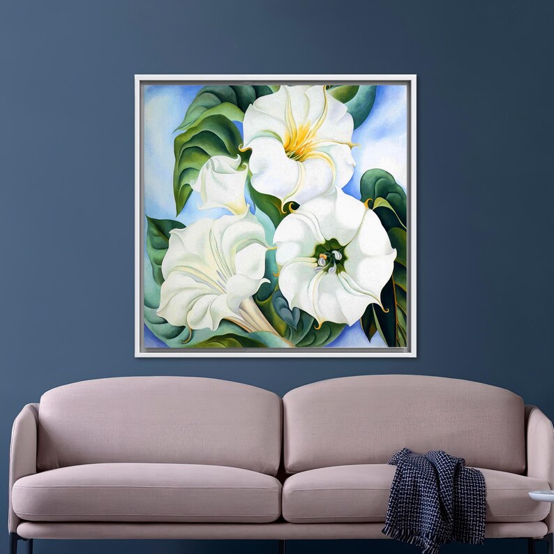 Datura Inoxia Flower Canvas Print: Botanical Wall Art Decor - Etsy España