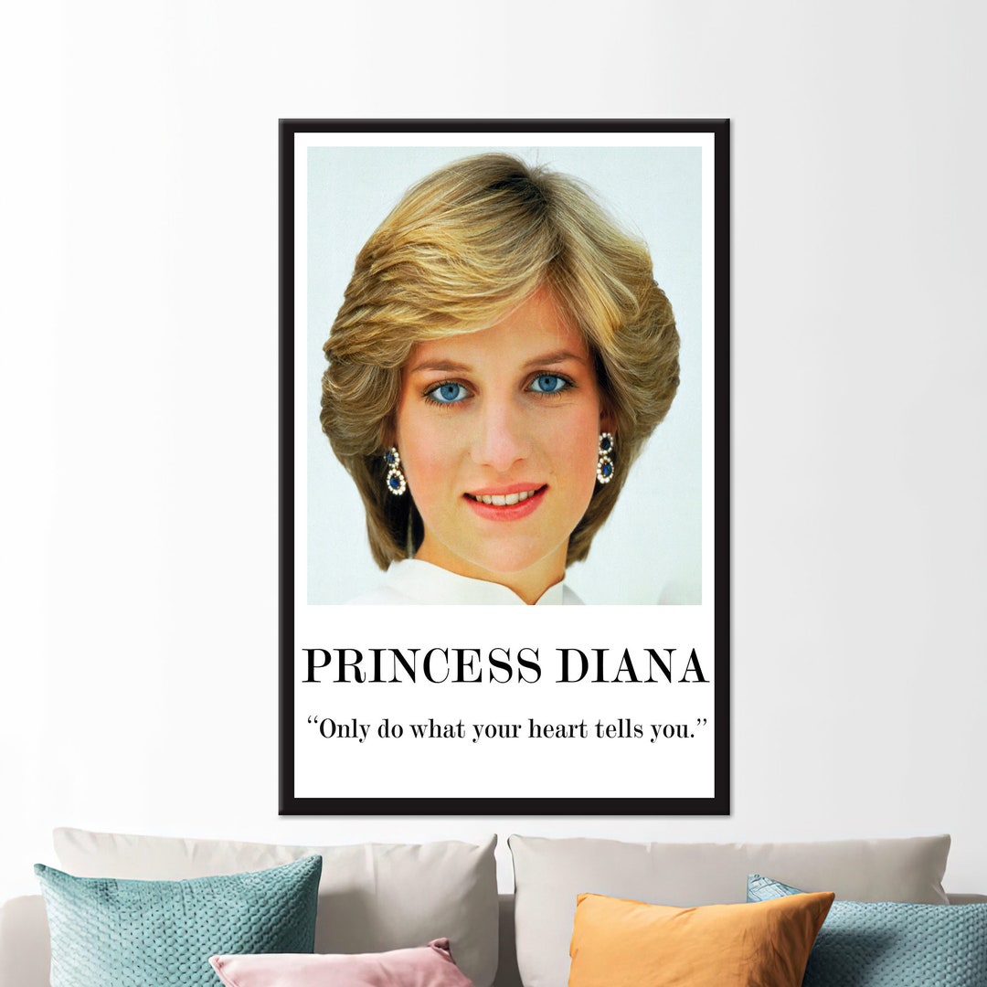 Princess Diana Canvas Decor, Famous Quote Wall Decoration, Bridesmaid ...