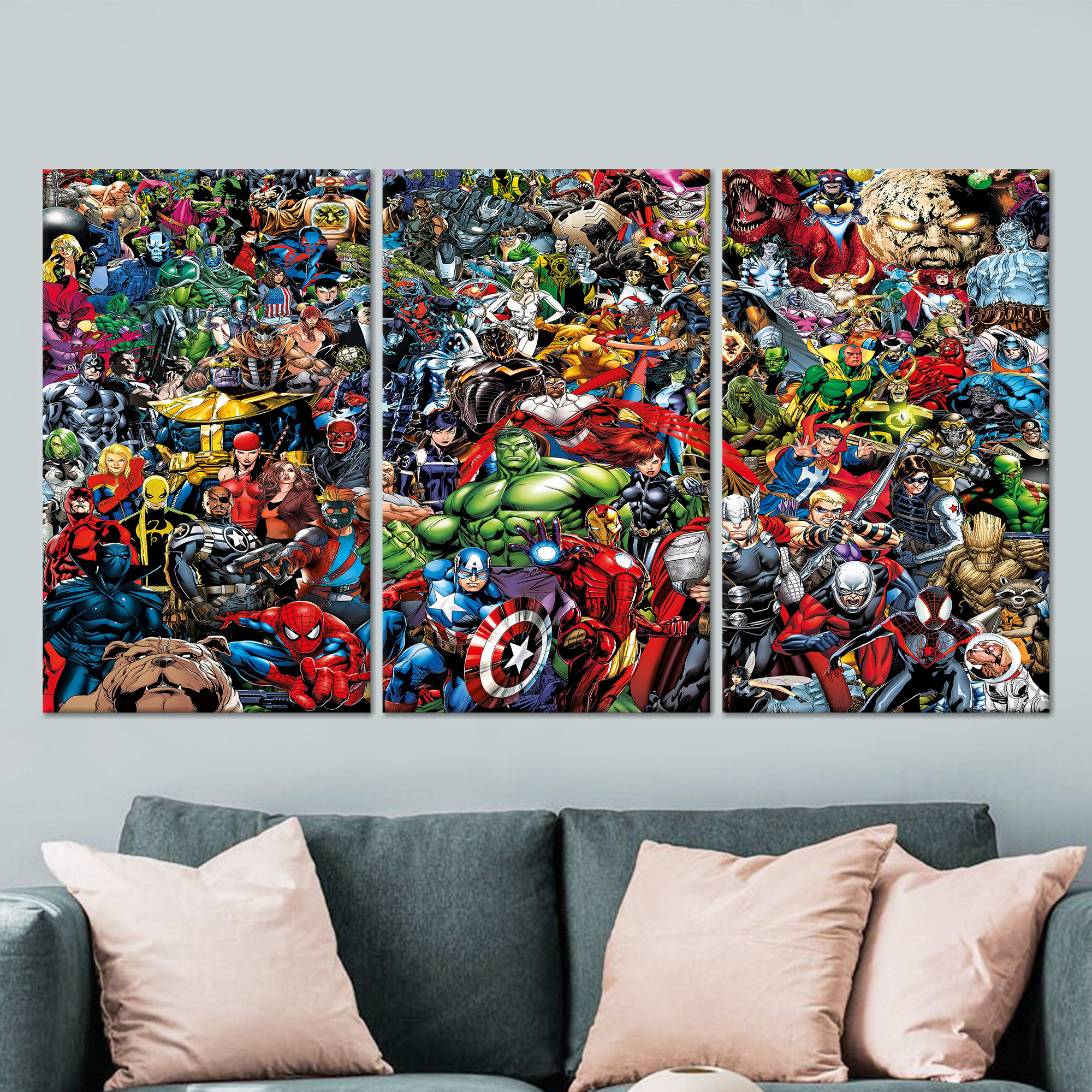Marvel Heroes Art Super Heros Wall Art Colorful Canvas Art - Etsy