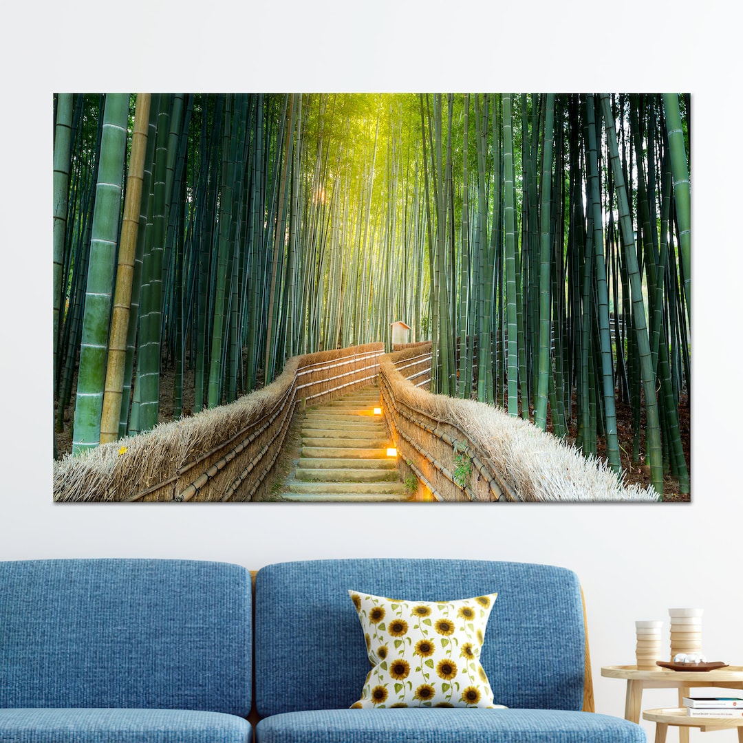 Bamboo Forest Art, Kyoto Landscape Art, Forest Art Glass, View Canvas ...