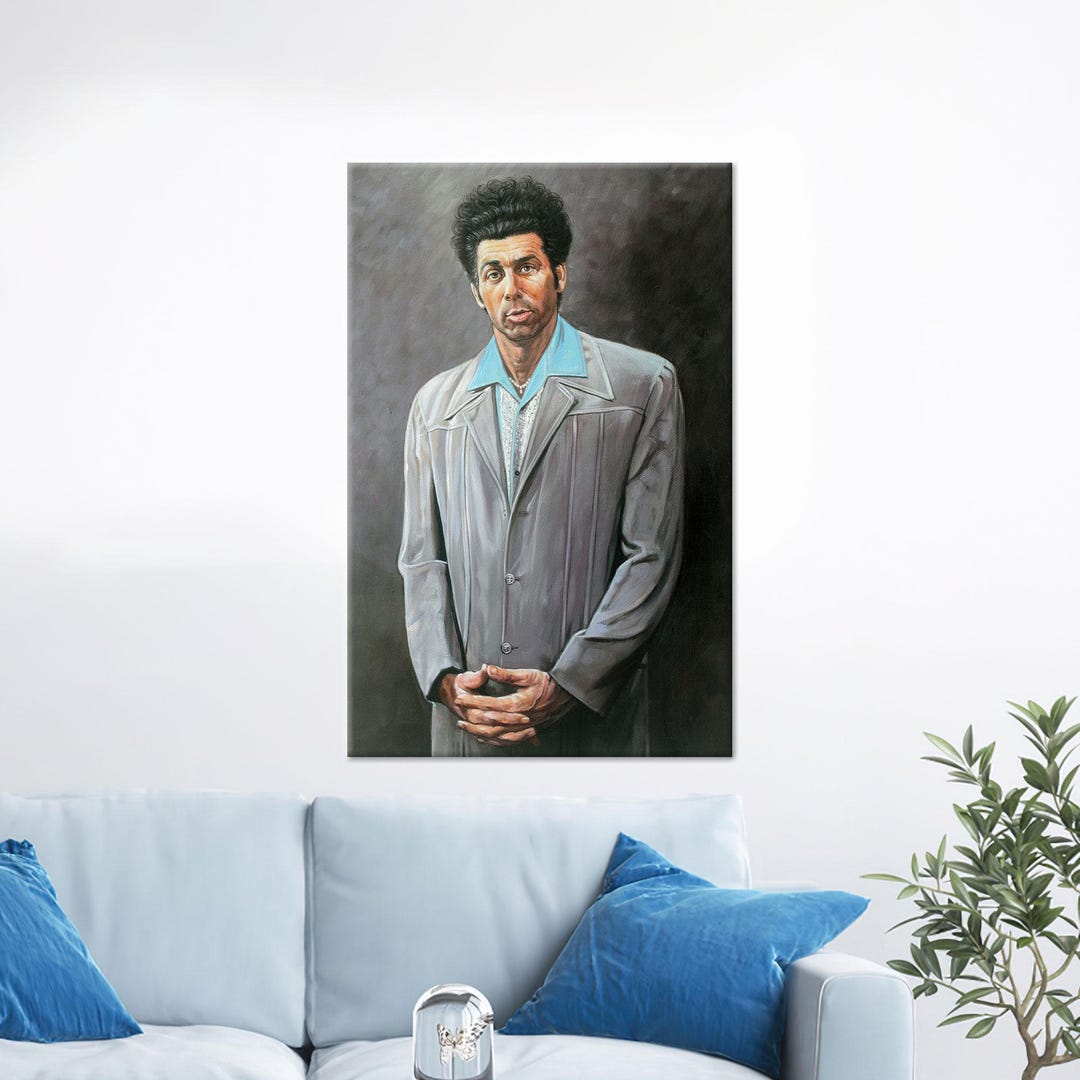 The Kramer Seinfeld Portrait Canvas Art - Iconic Pop Culture TV ...