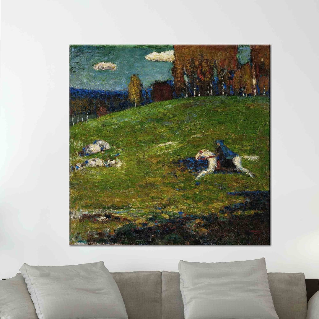 Wassily Kandinsky Art, the Blue Rider Art, Green Wall Decor, Landscape ...