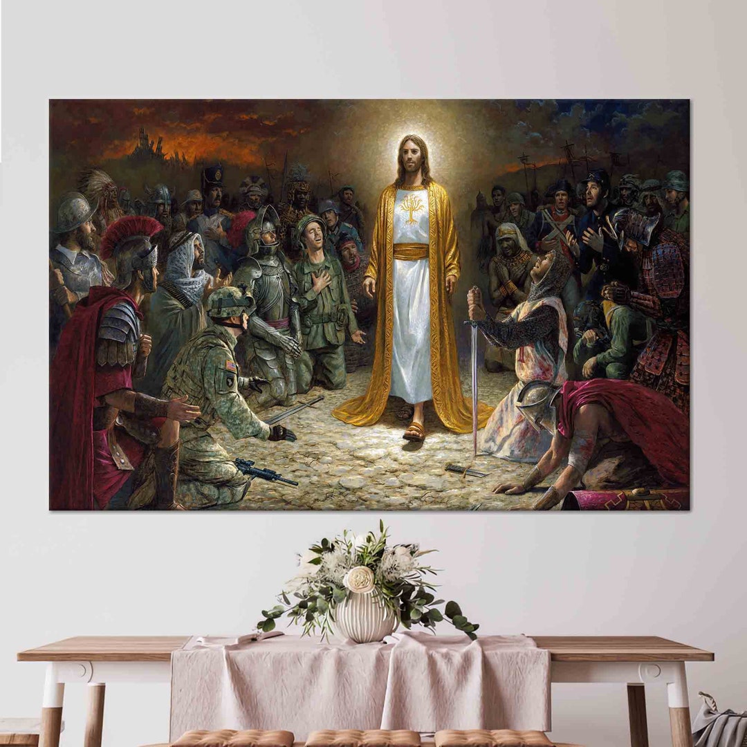 Jesus Christ Wall Art, Jesus Wall Decor, Christ Glass Printing, Modern ...