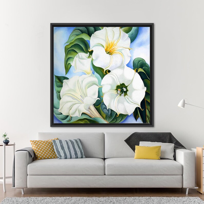 Datura Inoxia Flower Canvas Print: Botanical Wall Art Decor - Etsy España