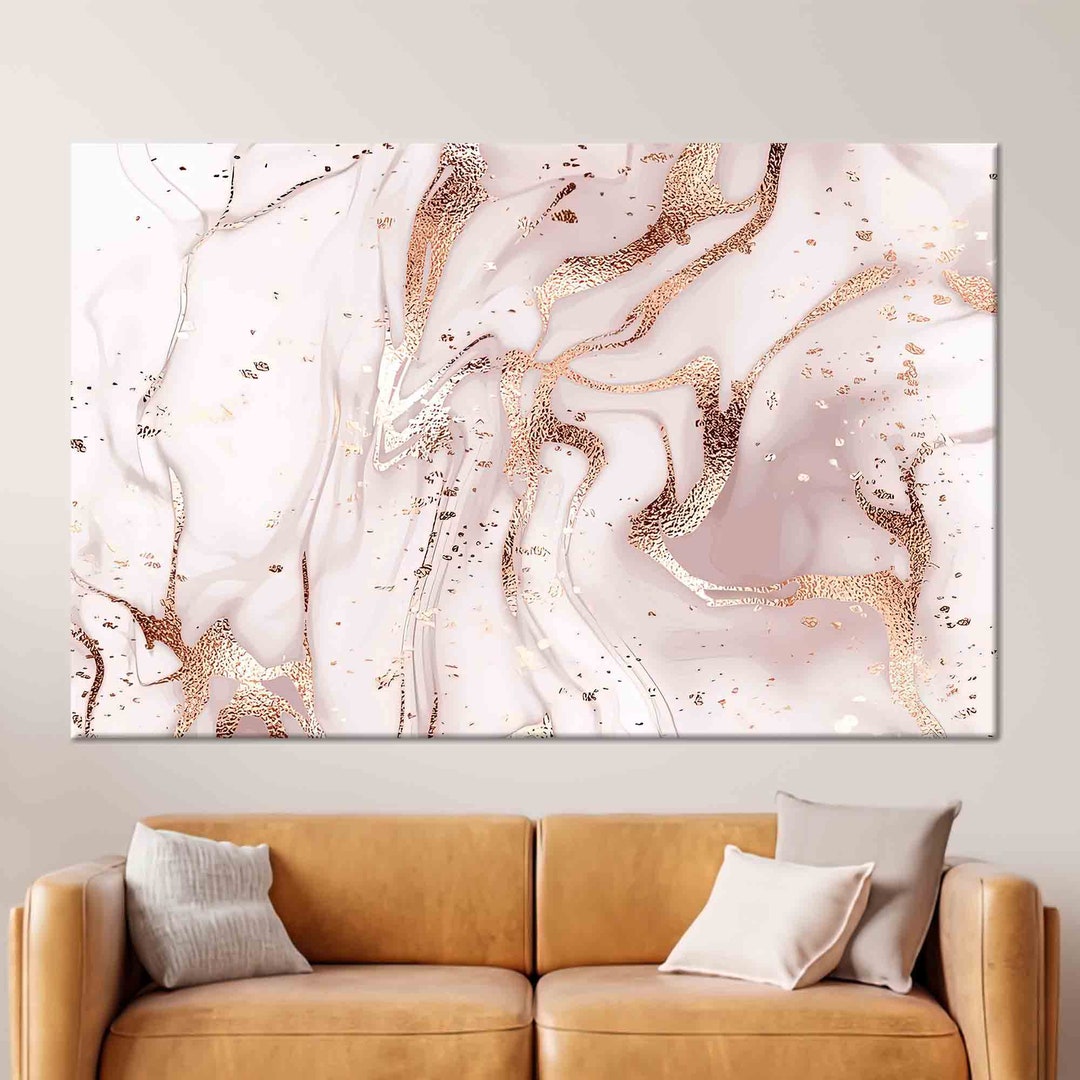 Shimmery Wall Art, Modern Wall Decor, Soft Tones Glass, 3D Canvas ...