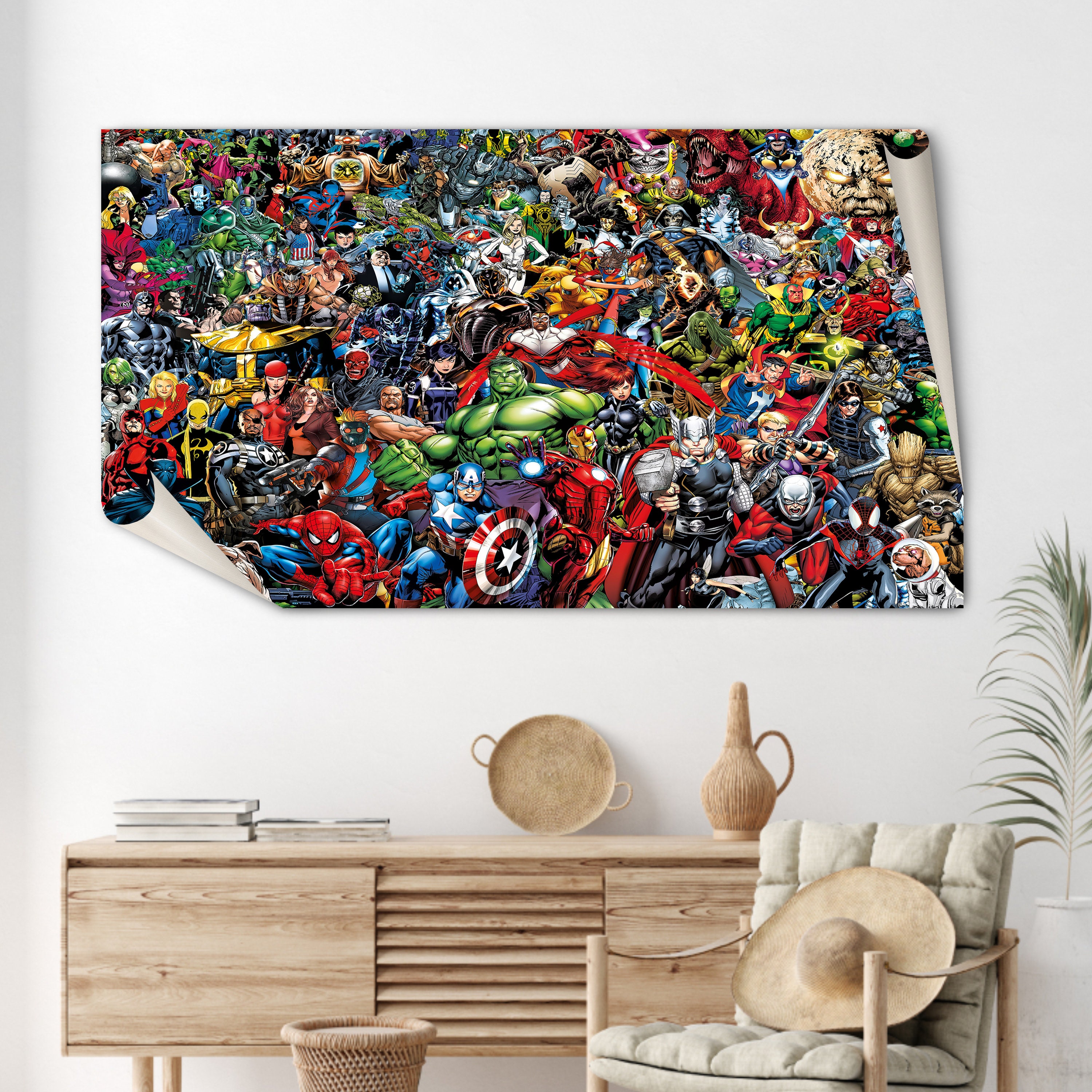 Marvel Heroes Art Super Heros Wall Art Colorful Canvas Art - Etsy