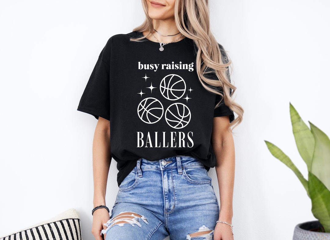 Basketball Mom Busy Raising a Baller Tshirt, Athlete Mothers Day ...