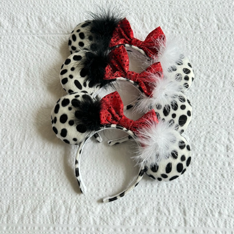 Cruella Deville 101 Dalmatians Inspired Magic Disney Mickey/minnie Ears ...