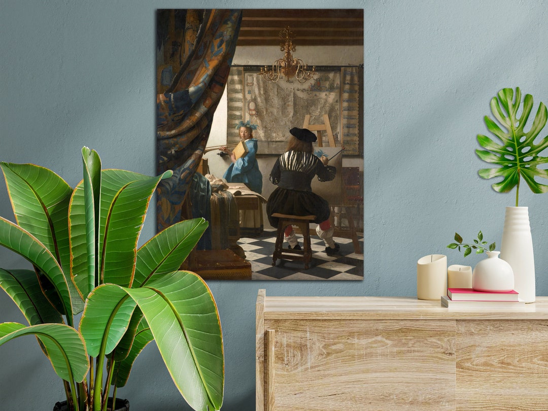 Printed Canvas, Jan Vermeer the Art of Painting, Canvas Print, Modern ...