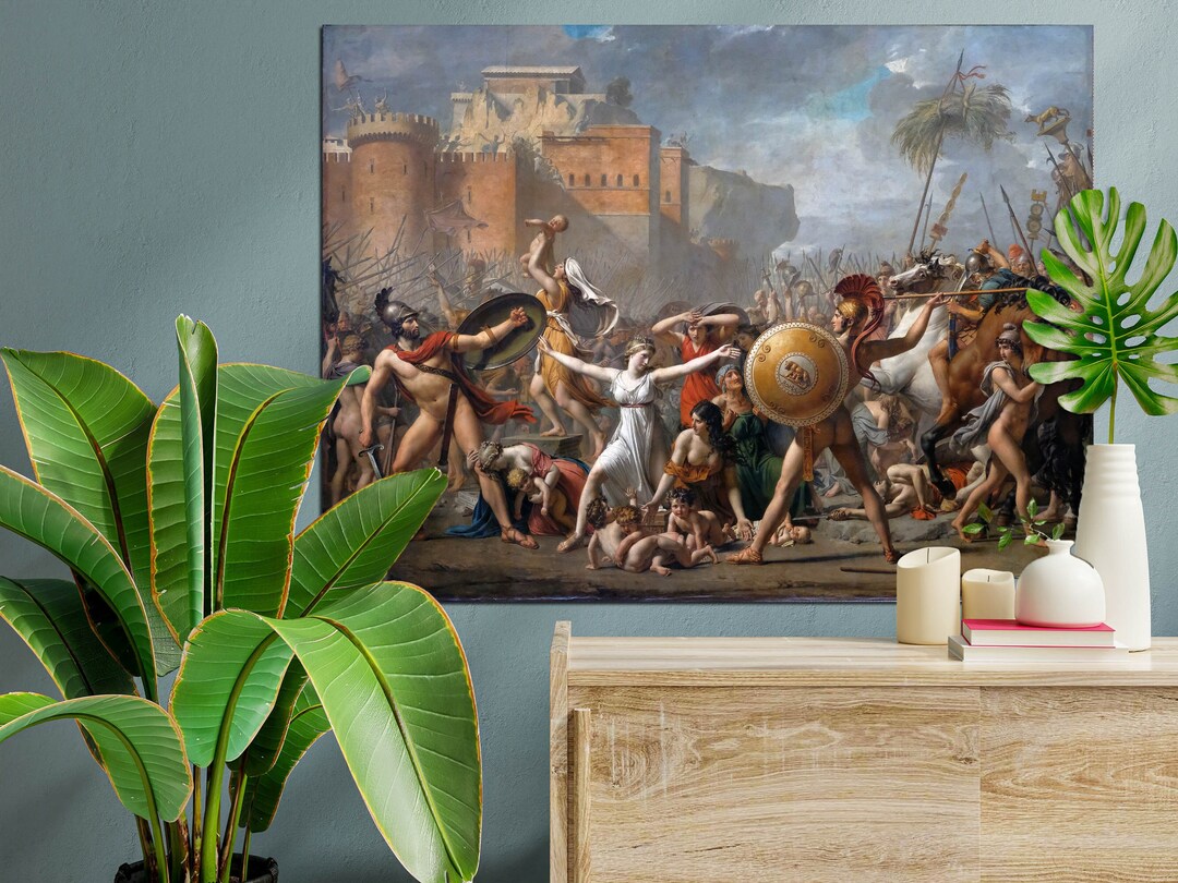 Printed Canvas, Jacques Louis David, the Intervention of the Sabine ...