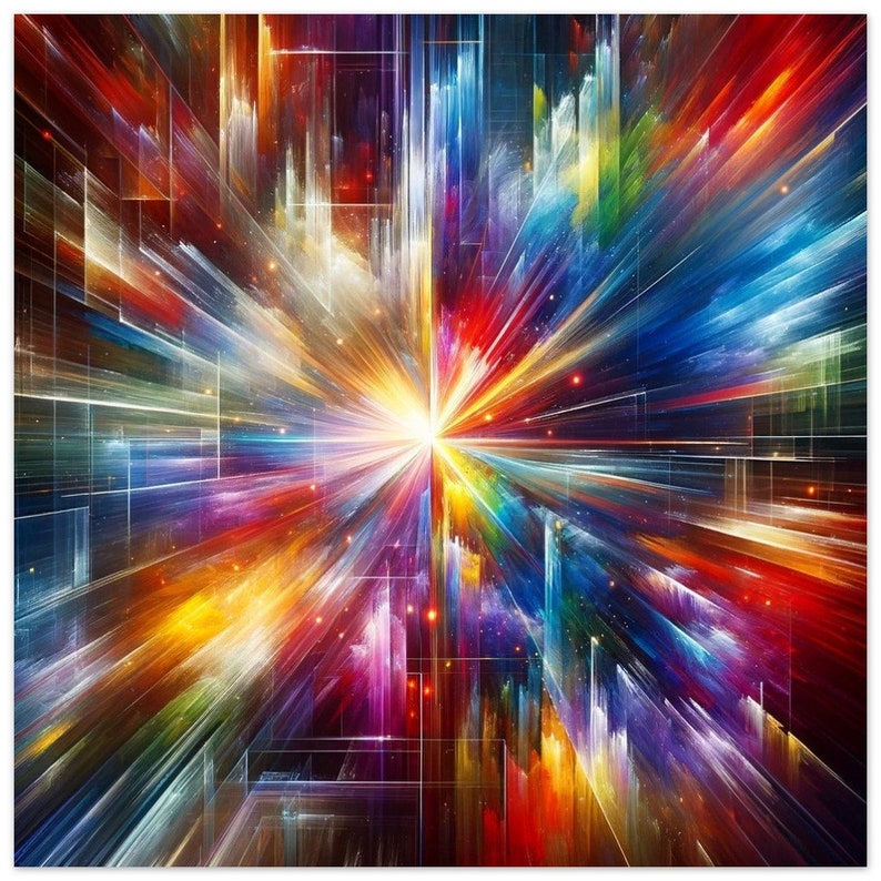 Vibrant Light Prism Premium Matte Poster Spectrum Wall Art, Rainbow ...