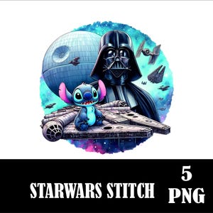Starwars STITCH Jedi Stitch Darth Vader Stitch Starwars Destroyer ...