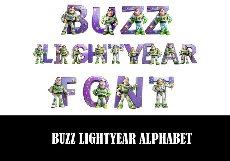 Buzzy Lightyear Alphabet Font Toy Clipart Story Png Download ...