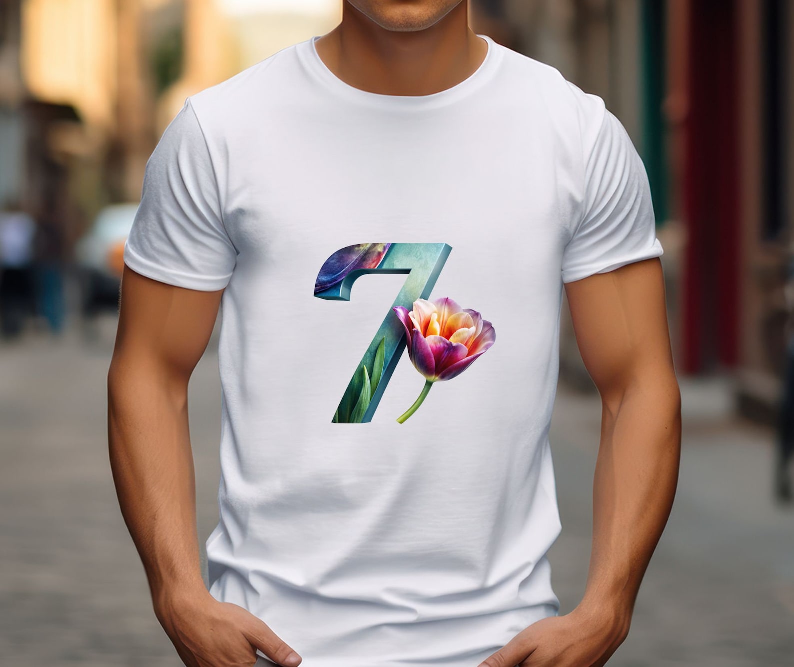 Tulip Flower Alphabet Font Clipart Png Download Sublimation Template ...