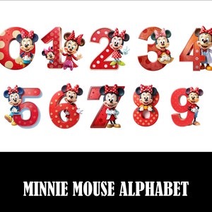 Minnie Alphabet Mouse Font Clipart Png Download Sublimation Template ...
