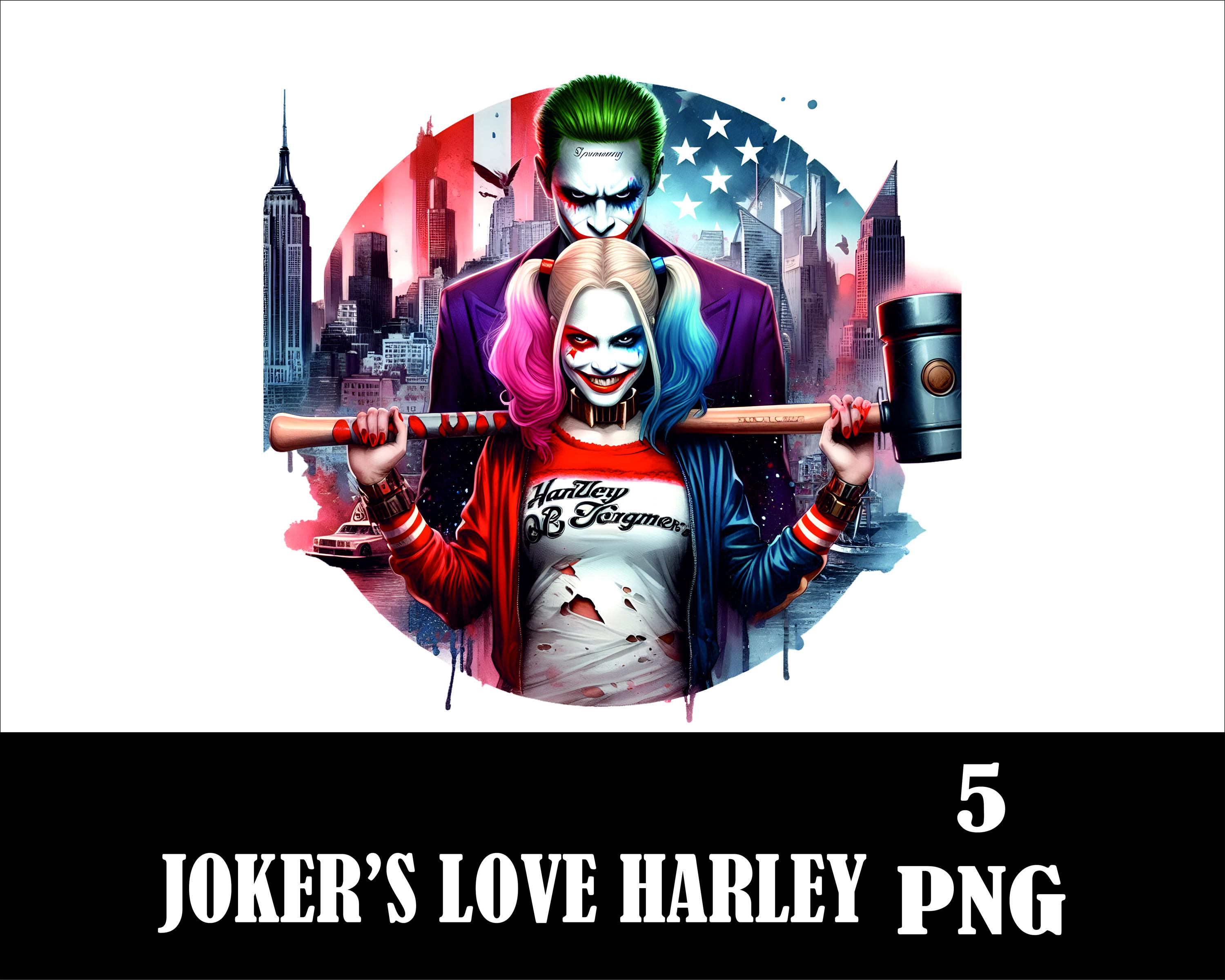 Joker's Love Harley Gotham City Clipart Png Download Sublimation ...