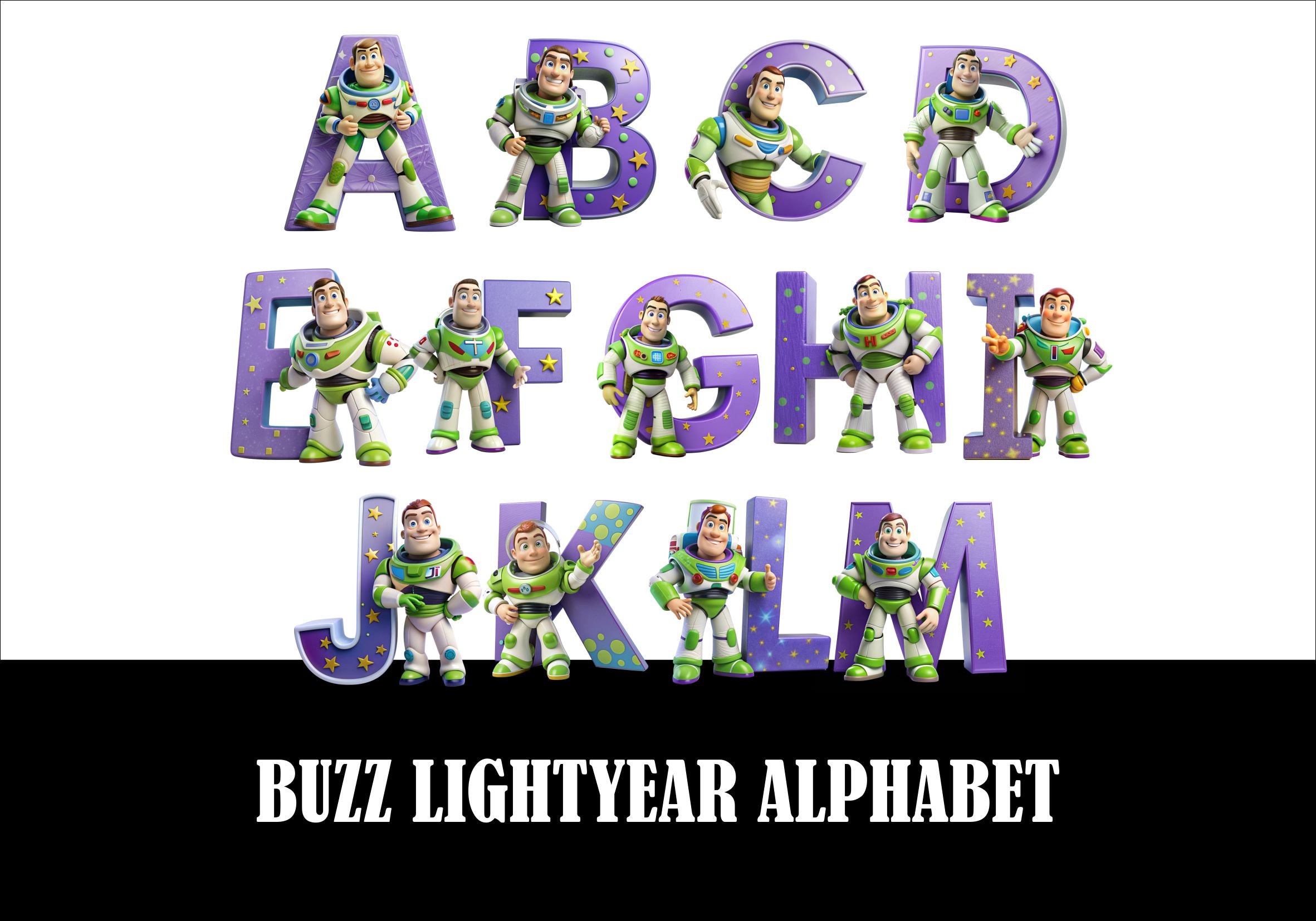 Buzzy Lightyear Alphabet Font Toy Clipart Story Png Download ...