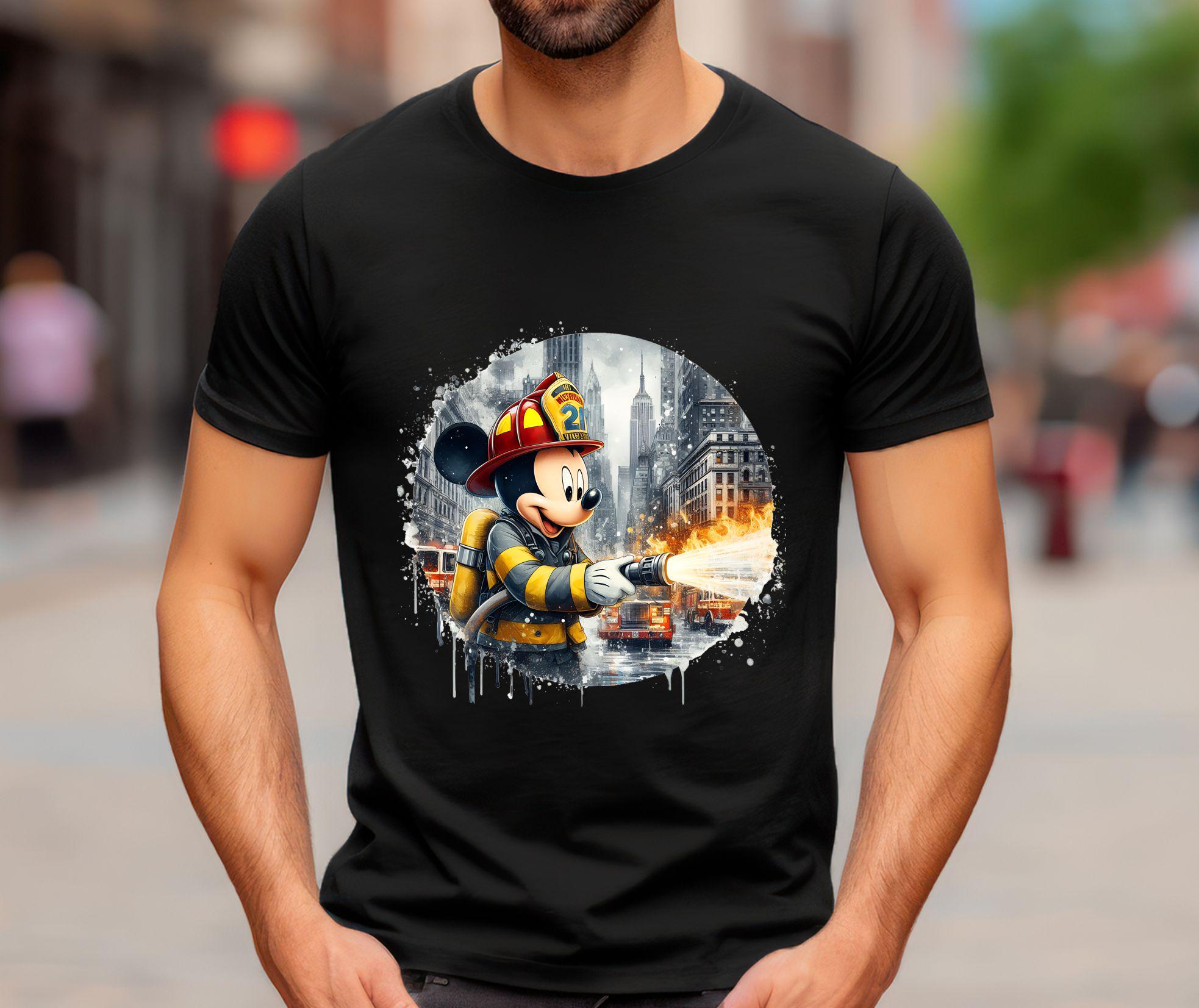 FIREMAN Mickey MOUSE Firefighter Clipart Png Download Sublimation ...