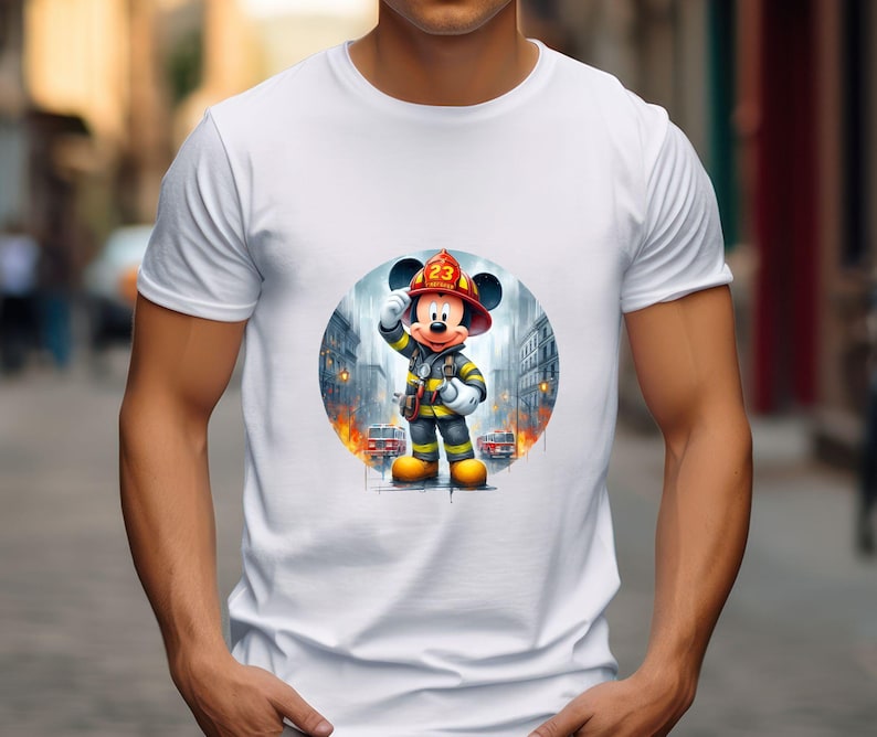 Fireman Mickey Mouse PNG Clipart, Hero Design (digital File) - Etsy