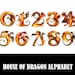 Flame Dragon Alphabet Clipart, PNG Download (digital File) - Etsy