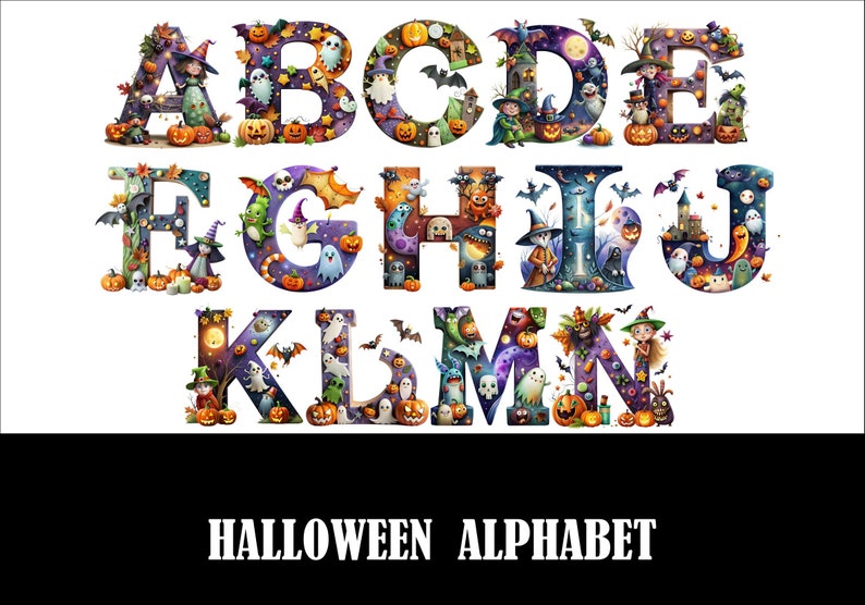 Halloween Alphabet Halloween Horror Night Clipart Png Download ...