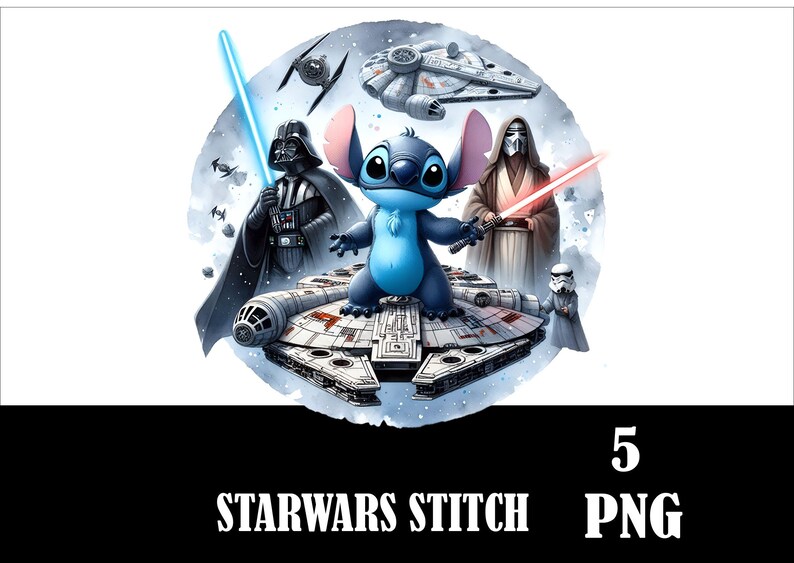 Starwars STITCH Jedi Stitch Darth Vader Stitch Starwars Destroyer ...