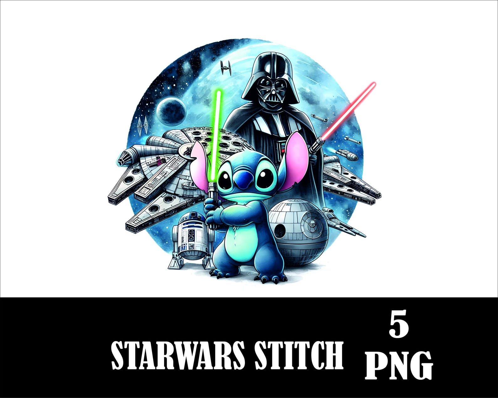 Starwars STITCH Jedi Stitch Darth Vader Stitch Starwars Destroyer ...
