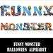 Funny Halloween Alphabet Monster Halloween Clipart Png Download ...