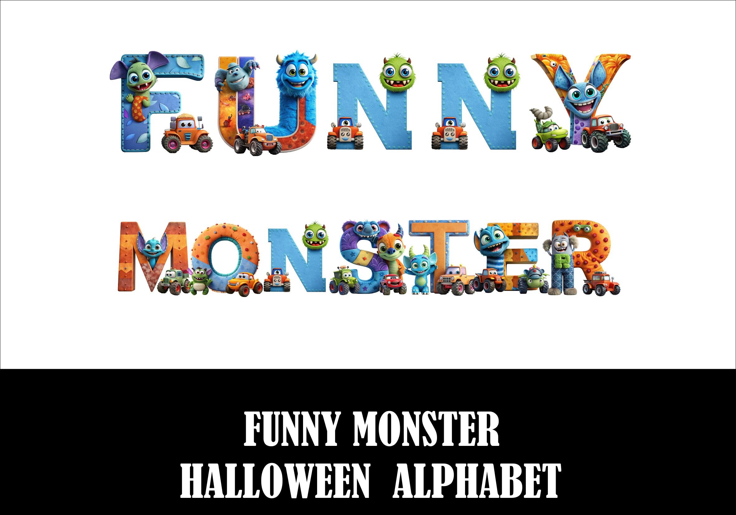 Funny Halloween Alphabet Monster Halloween Clipart Png Download ...