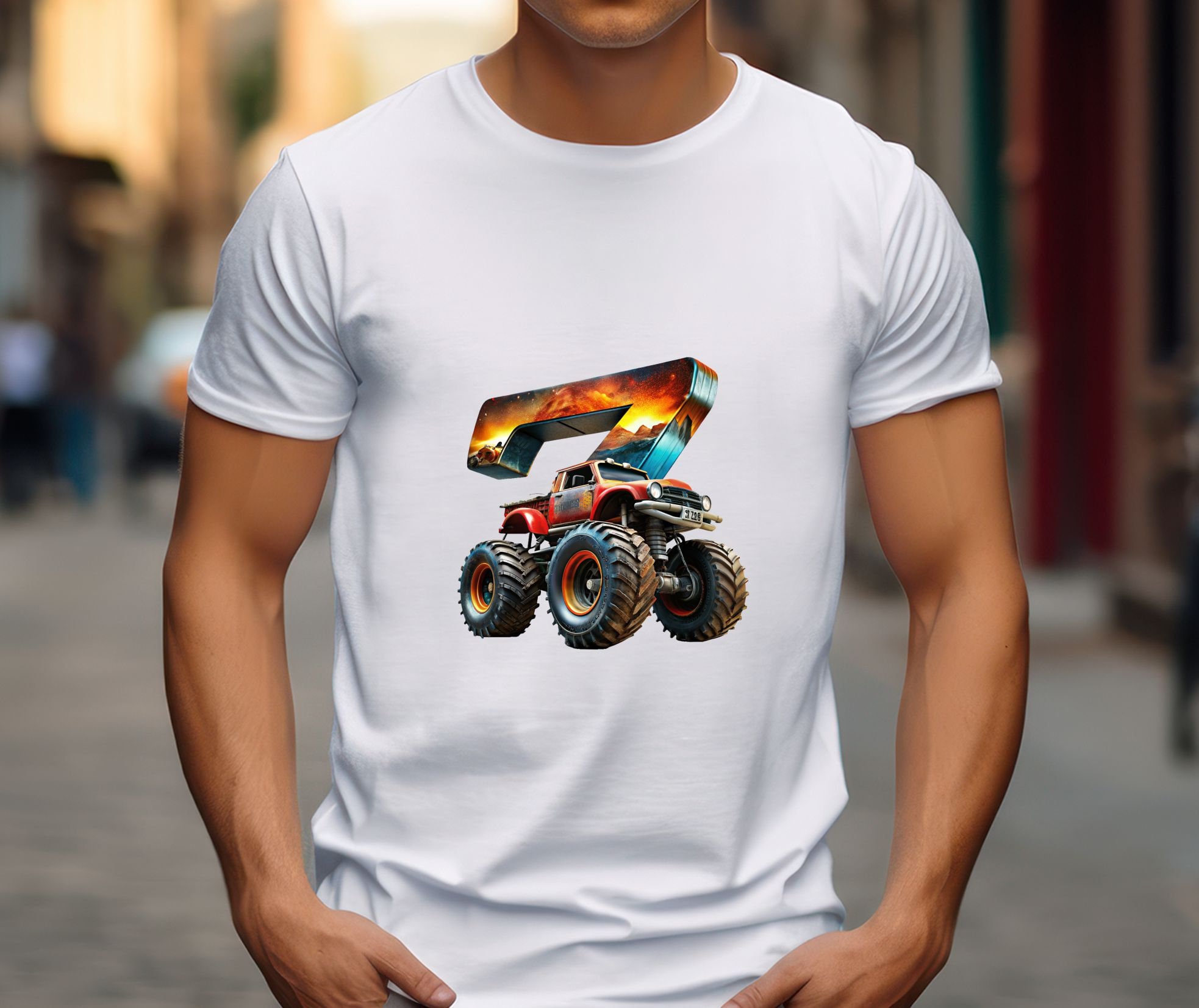 Monster Truck Alphabet Font Clipart Png Download Sublimation Template ...