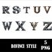 Davinci Style Alphabet Davinci Clipart Png Download Sublimation ...