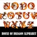 Flame Dragon Alphabet Clipart, PNG Download (digital File) - Etsy