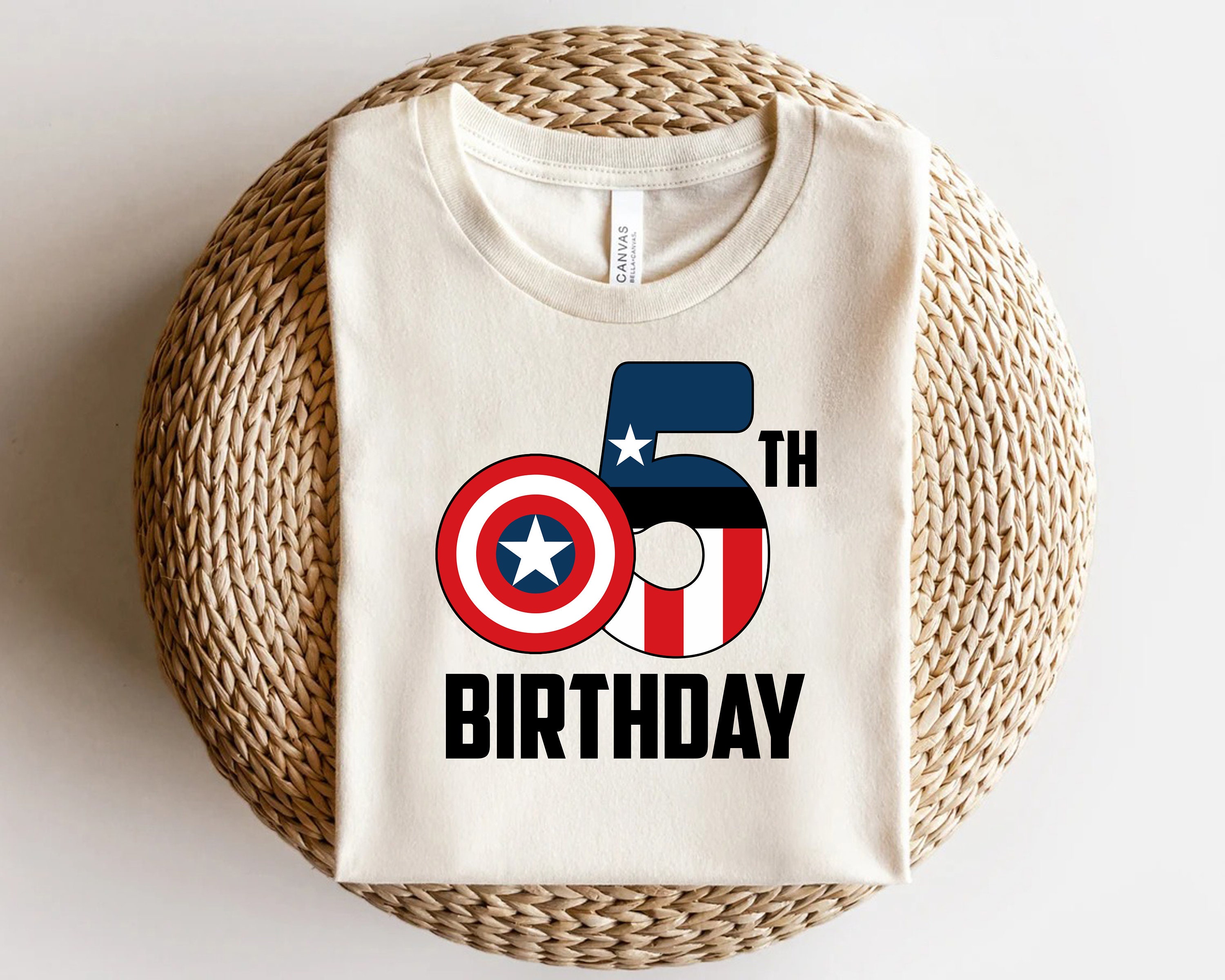 5 Th Birthday Five Number Superhero Sublimation Template Digital File ...