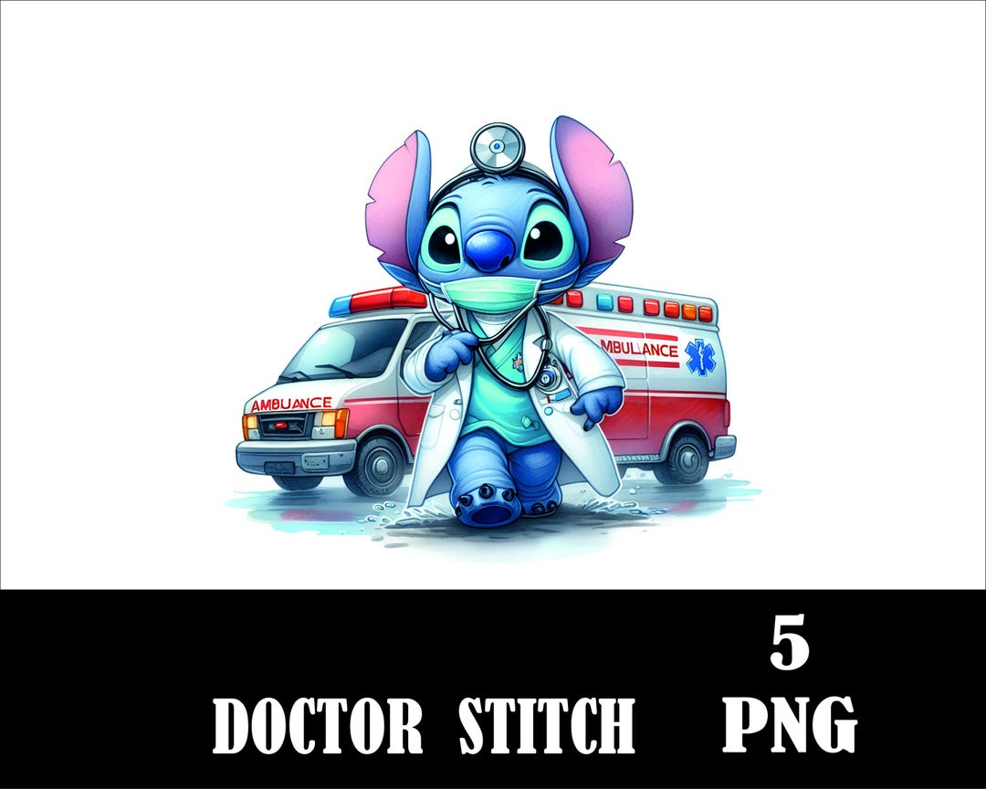 Stitch Doctor Ambulance Stitch Emergency Doctor Shaped Clipart Png ...
