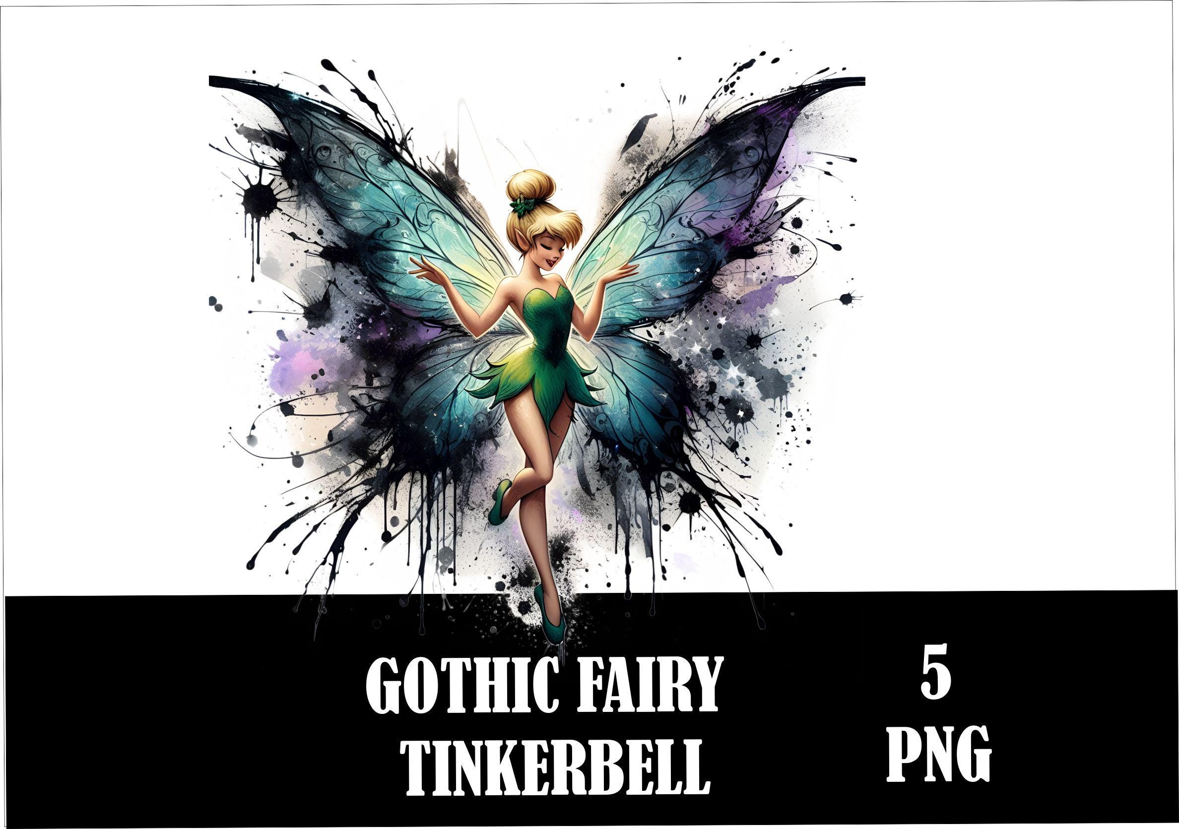 Gothic Fairy Black Fairy Tinker Clipart Png Digital Download ...