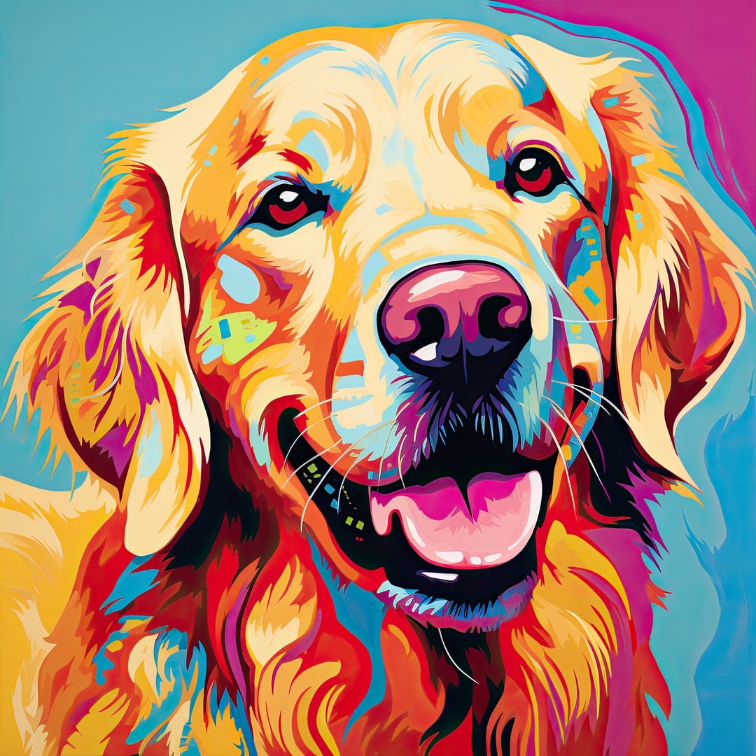 Golden Retriever Art - Etsy