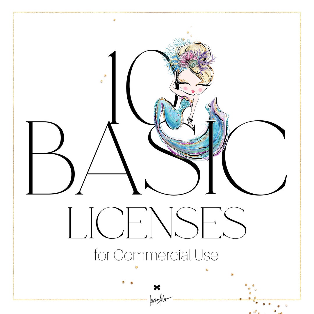 10 Basic Licenses for Commercial Use: Karamfila Clip Art & Paper - Etsy