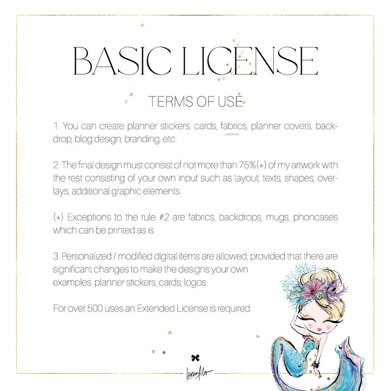 10 Basic Licenses for Commercial Use: Karamfila Clip Art & Paper - Etsy
