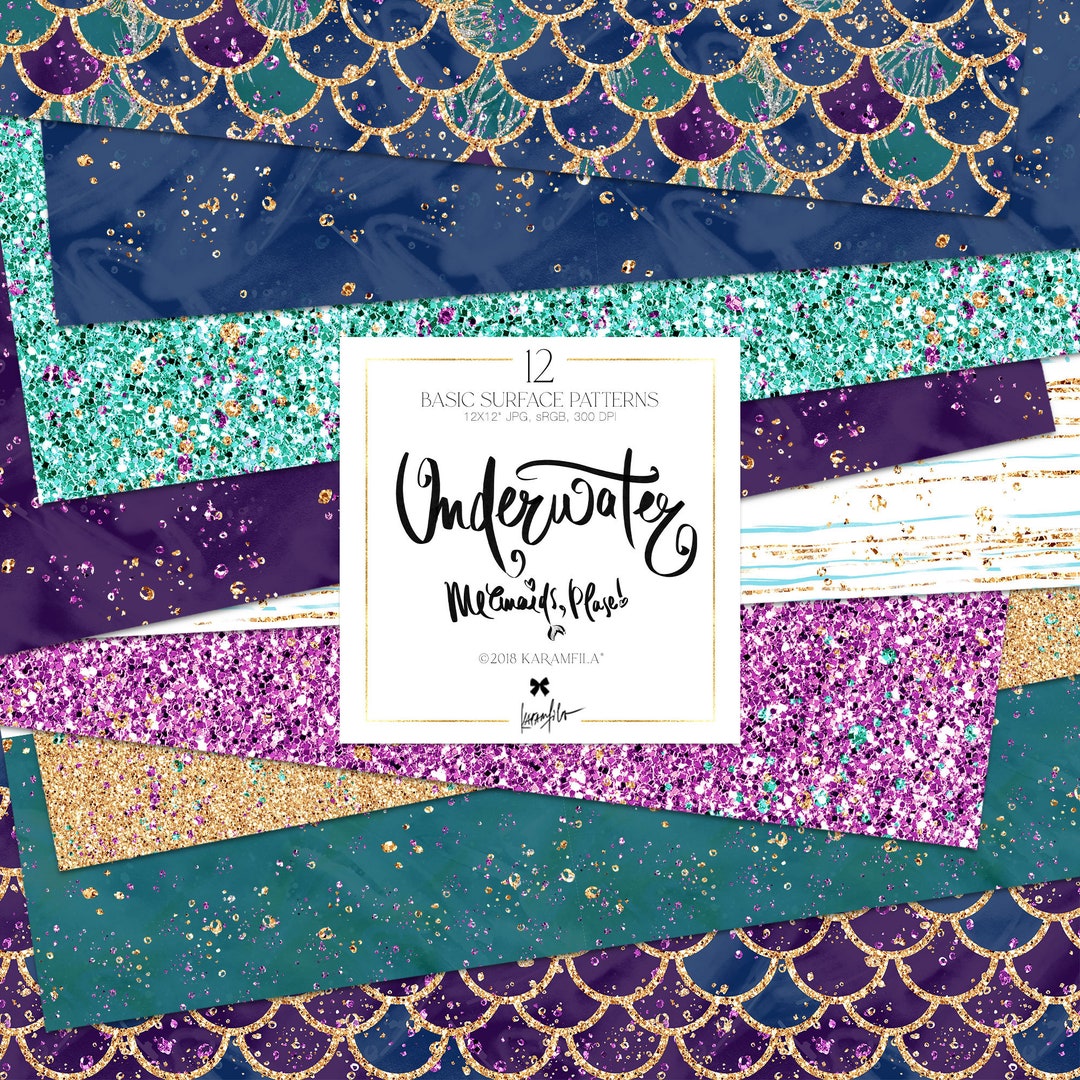 Glitter Fish Scales Digital Paper Karamfilas Patterns Seamless Glitter ...