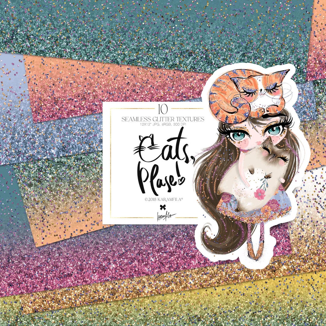 Ombre Melange Seamless Glitter Textures Karamfilas Cats Collection ...