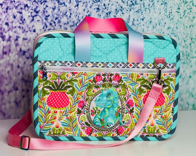 Quilt Supply Organization Bag Made With Roar "tree Rex" in Blush, by ...