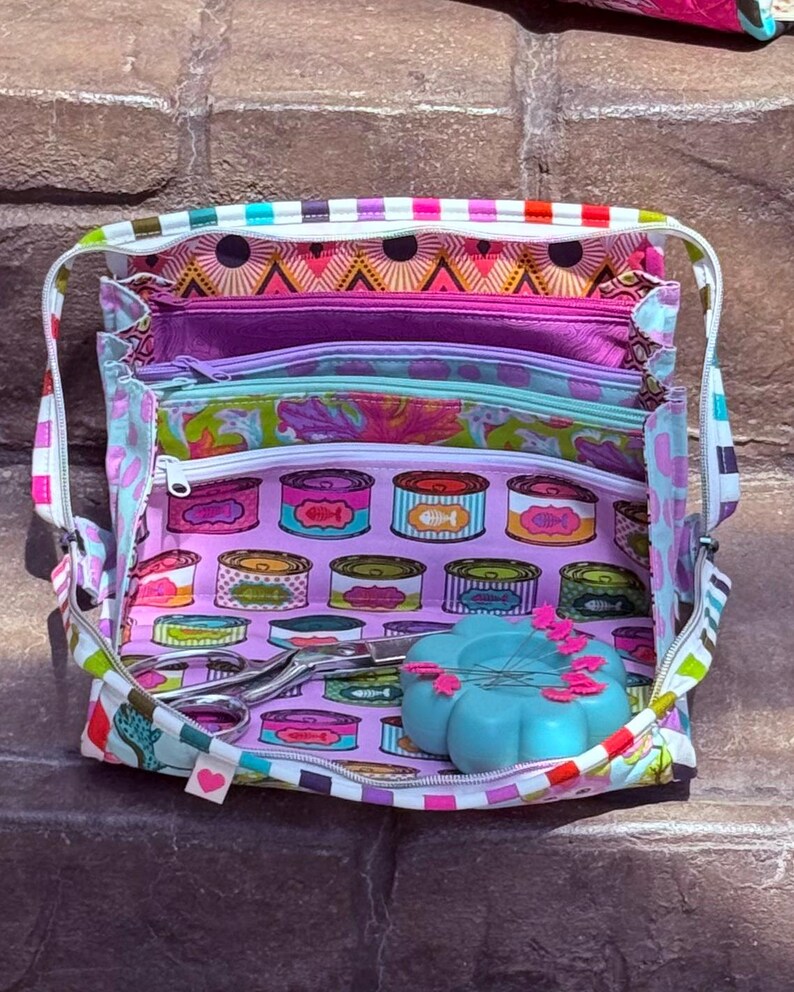Tula Pink Disco Kitty Bionic Gear Bag: Handmade Sewing Organizer - Etsy