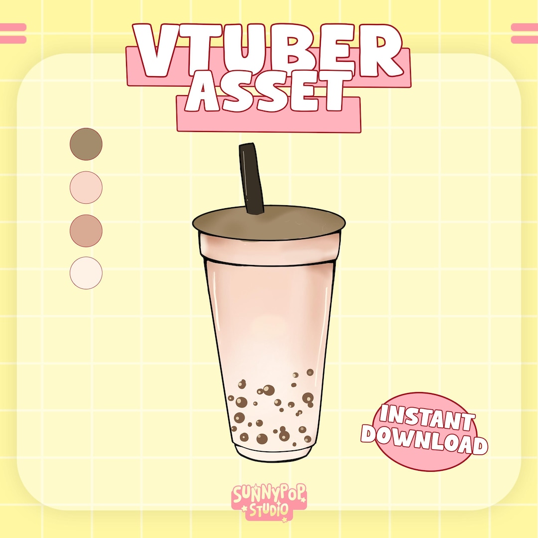 Vtuber Asset - Boba Drink Rigged / Customizable / Vtube Studio / Asset ...