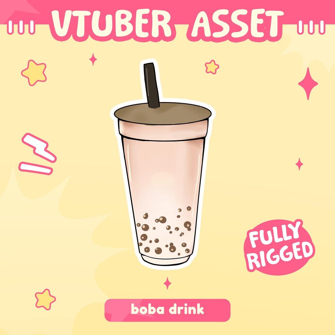 Vtuber Asset - Boba Drink Rigged / Customizable / Vtube Studio / Asset ...