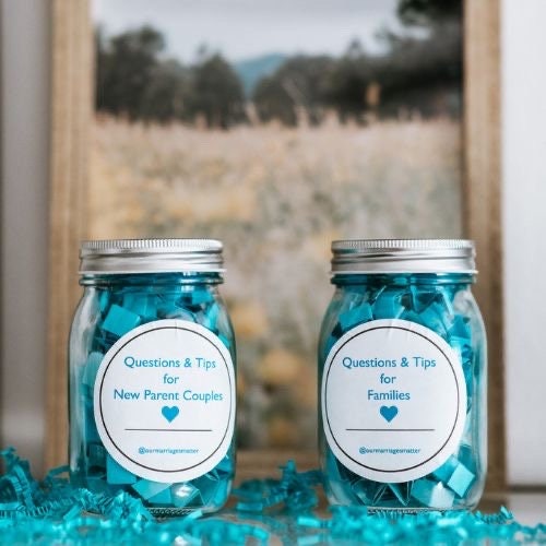 New Parent Conversation Starter Jars - Discussion Questions, Mason Jars ...