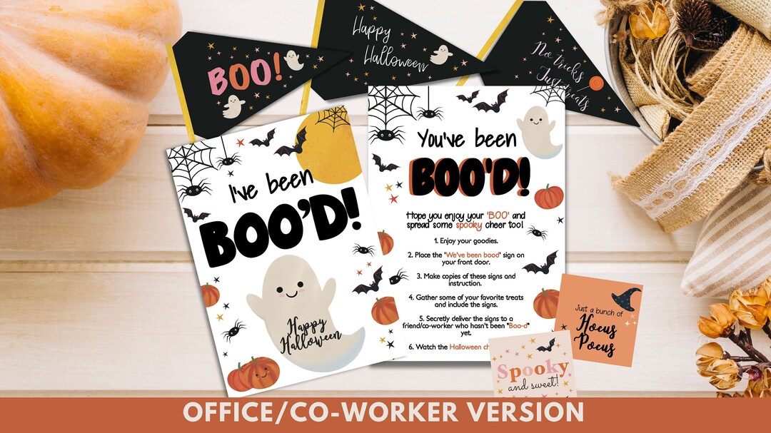 Youve Been Booed Office Version Halloween Printable Coworker - Etsy
