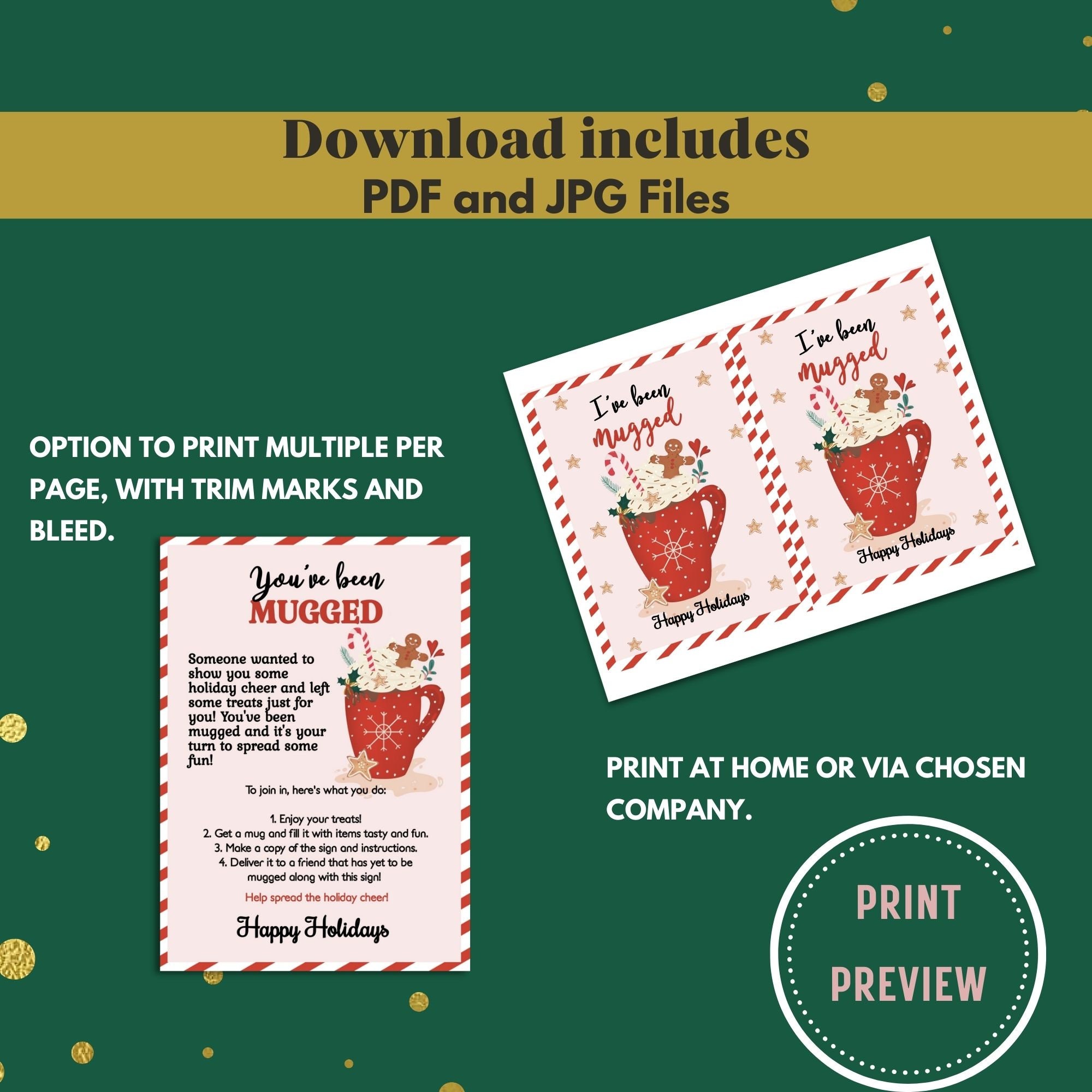 Youve Been Mugged Printable Hot Cocoa Tags, Gift Exchange Office ...