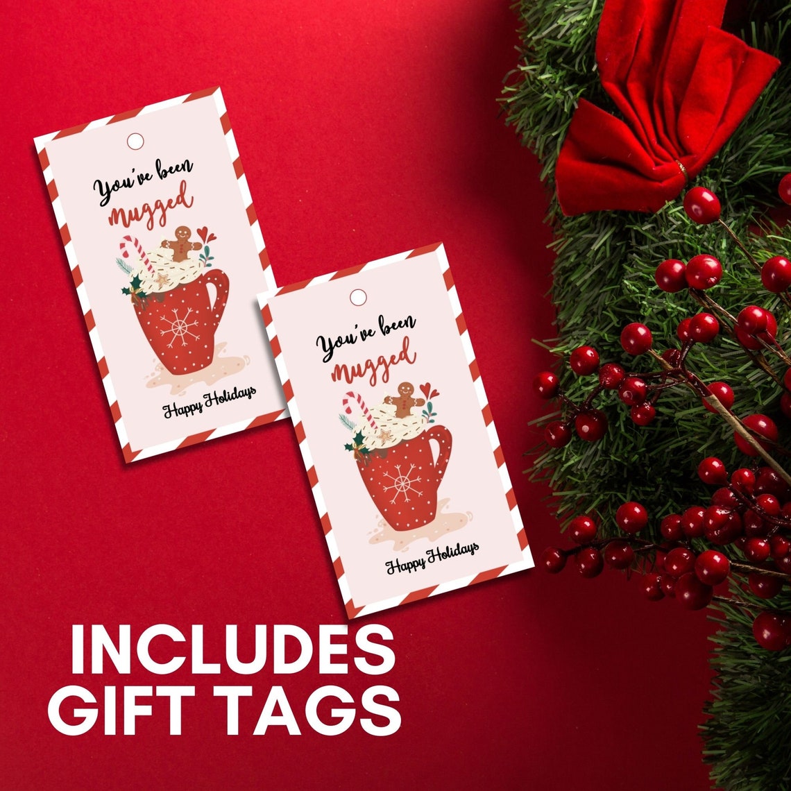 Youve Been Mugged Printable Hot Cocoa Tags, Gift Exchange Office ...